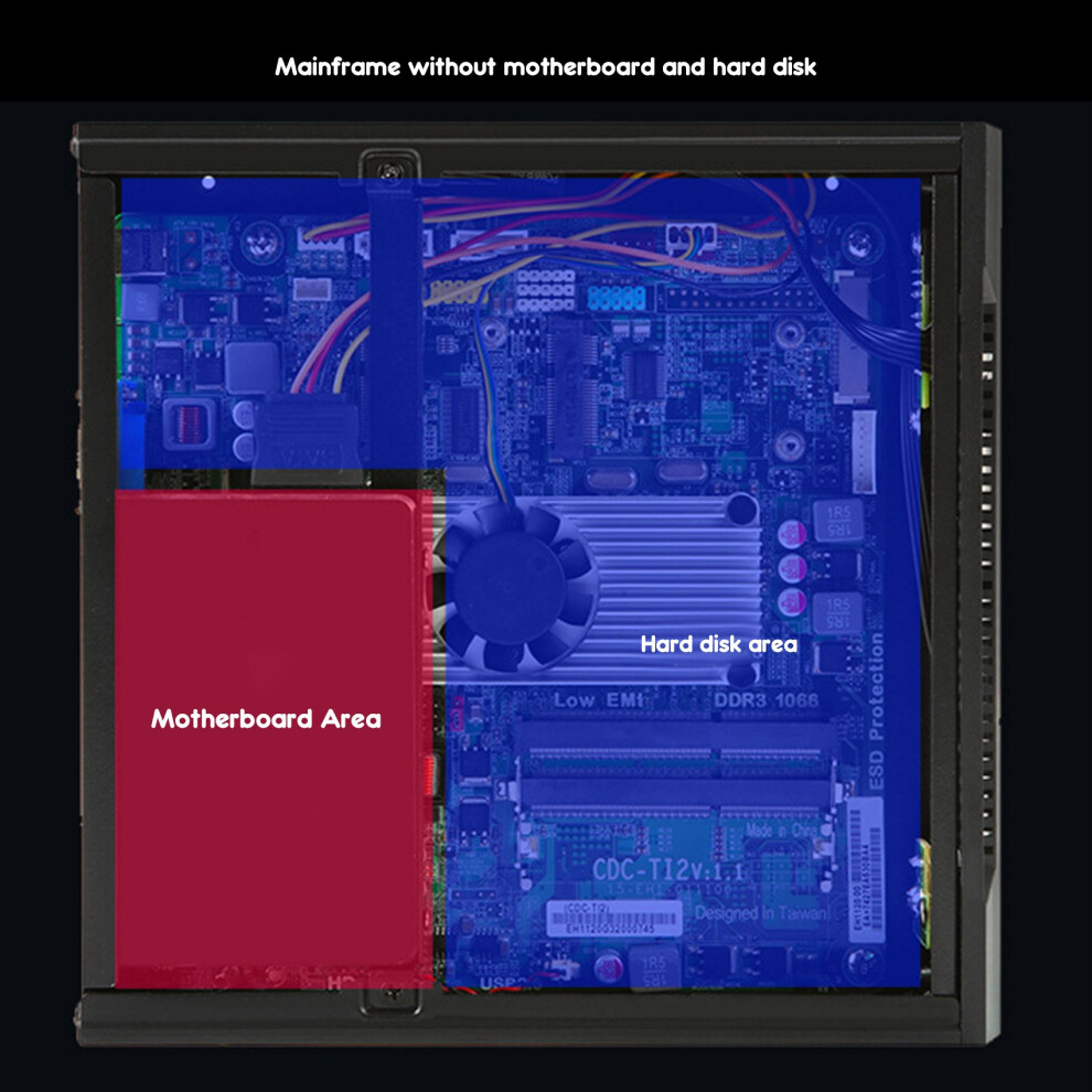 TX06 Desktop Mini ITX Case Mini Game Computer Chassis HTPC Chassis for MINI-ITX Ultra-Thin ...