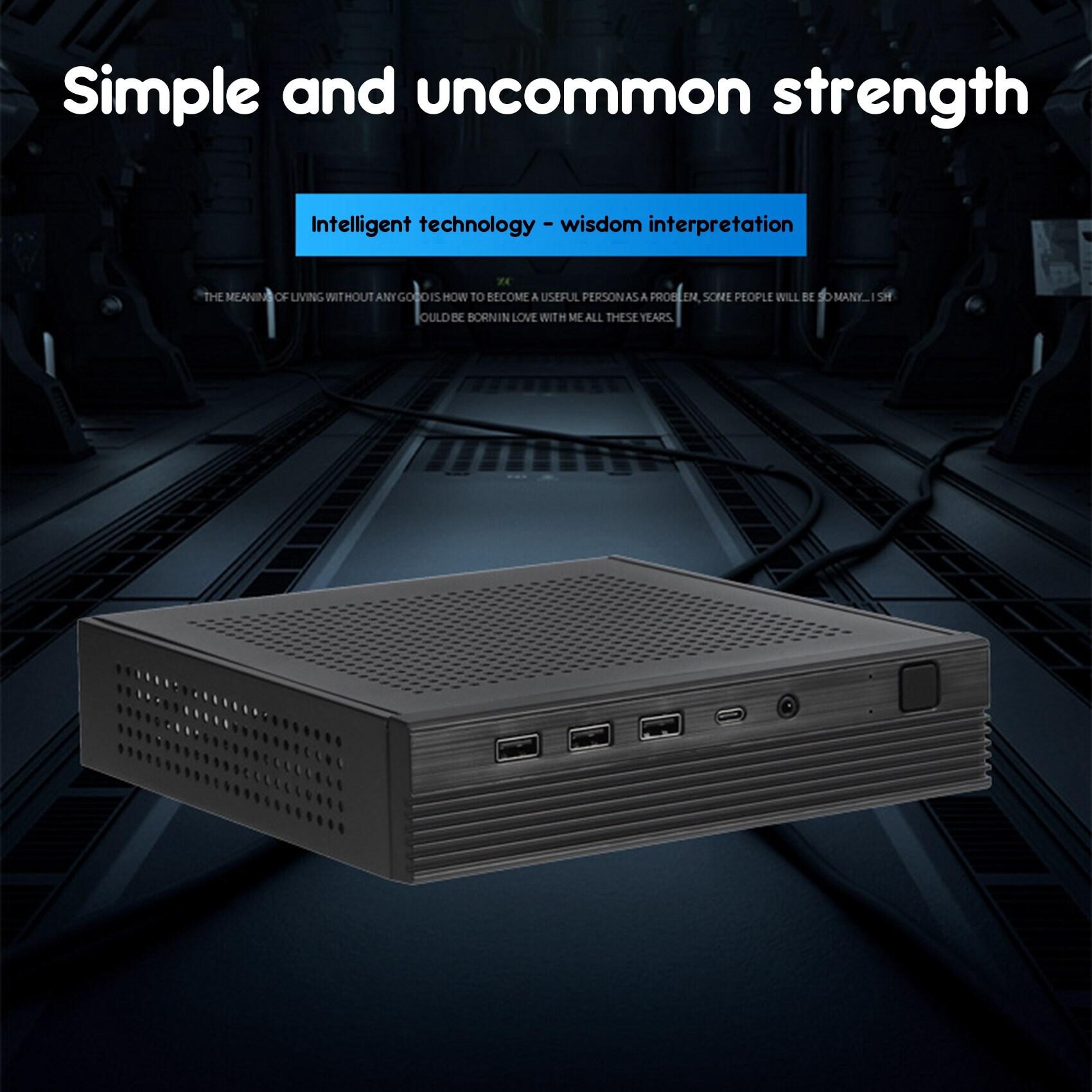 TX06 Desktop Mini ITX Case Mini Game Computer Chassis HTPC Chassis for MINI-ITX Ultra-Thin ...