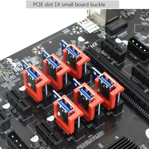6Pcs PCIe Riser Clip Lock Mining PCIE Riser 1X Retainer Vertical Mount ...