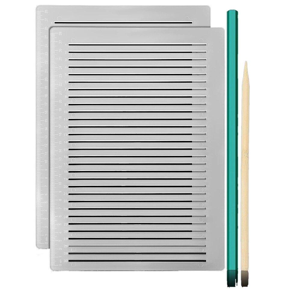 2 Pcs Plastic Straight Line Stencil Template for Journaling Spacing ...