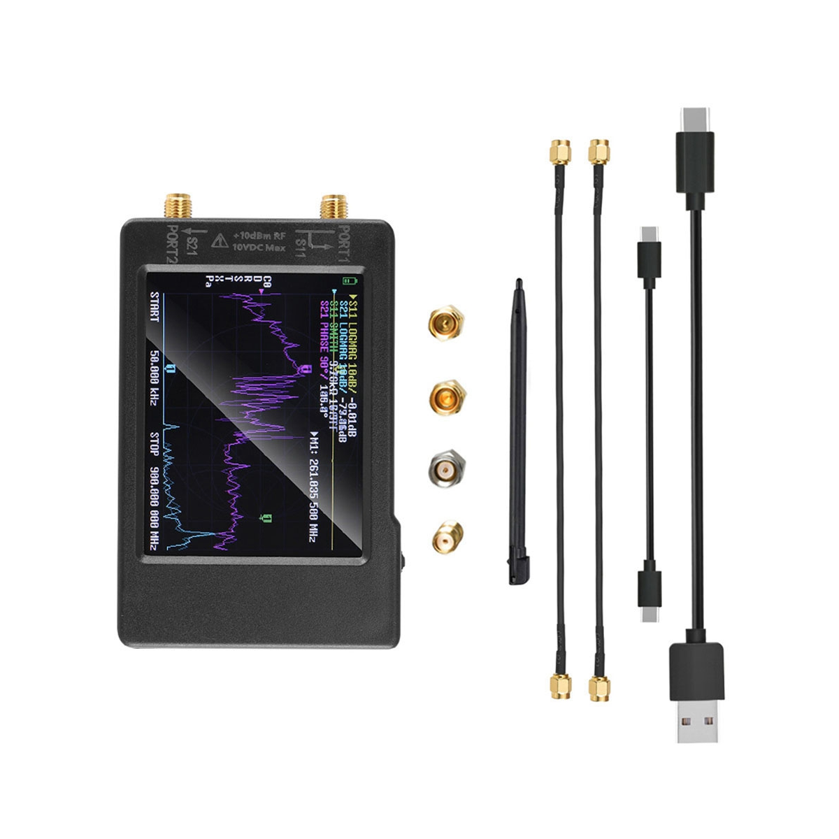 2 8 Inch H Vector Network Analyzer Supports 50khz 900mhz Hf Vhf Uhf Antenna Network Analyzer