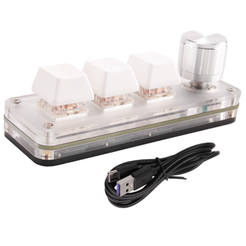 Three Key USB Wired Mini Keyboard Knob Mechanical Keyboard Fast Office ...