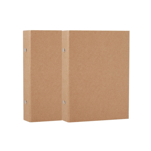 2Pcs A4 Kraft Paper Folders Refillable Ring Binder,A4 Kraft Paper ...