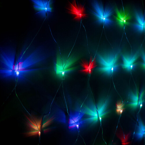 IP44 31V 200 Light Multi Colour Outdoor LED net light 3m/2m on OnBuy