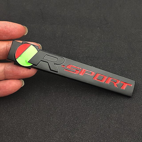 (Sticker Black Red) Otwoo 3d Metal Rsport R Sport Logo Car Front Grill ...