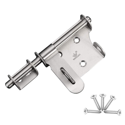 1 Piece Sliding Bolt Door Latch Security Door Latches Stainless Steel ...