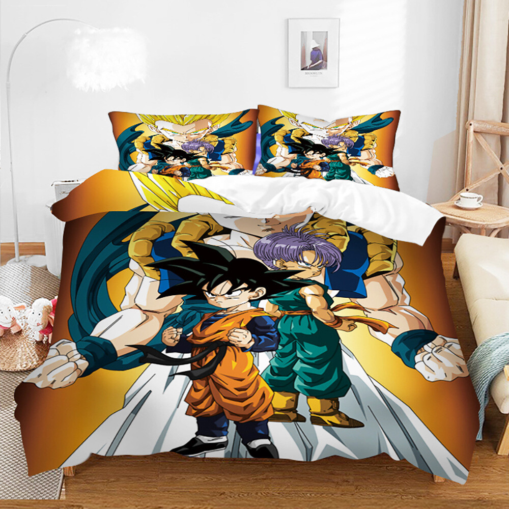 (Style 05, Double(200X200CM/3PCS)) Dragon Ball Bedding Single Double ...