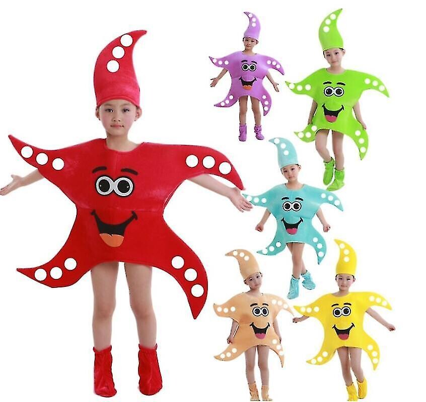 (Purple, 130 cm) Children School Home Party Starfish Cosplay Costume ...