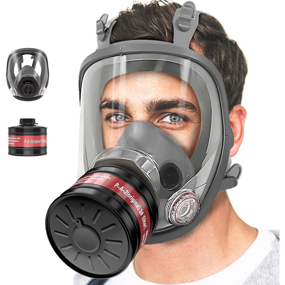 Survival Gas Mask with 40mm Filter for Chemical & Formaldehyde ...