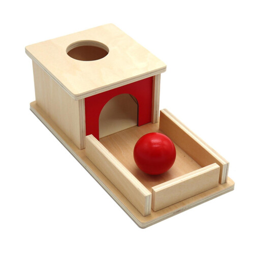 Sensorial Educational Toy Object Permanence Box With Tray And Ball ...