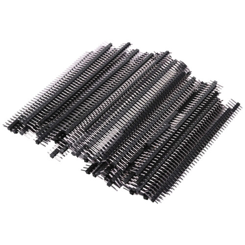 100pcs Male Header Pins, Straight Single Row 40 Pin 0.1 Inch (2.54mm ...