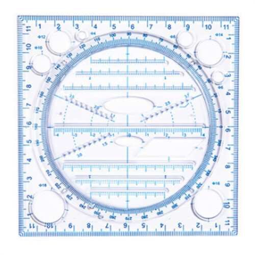 Multifunctional Drawing Ruler Multipurpose Draw Round Curve Horizontal ...