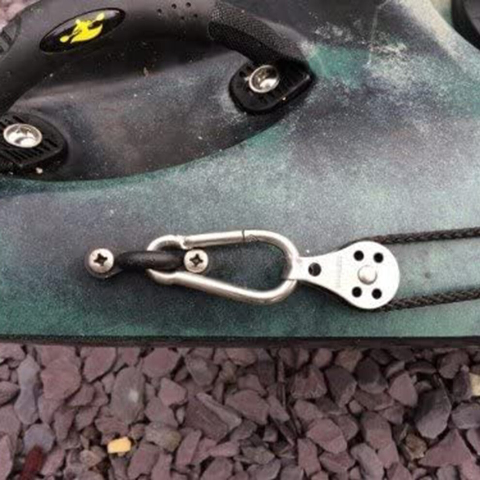 Kayak Anchor Trolley Kit System Pulleys Deck Tie Down Pad Eyes Anchor ...