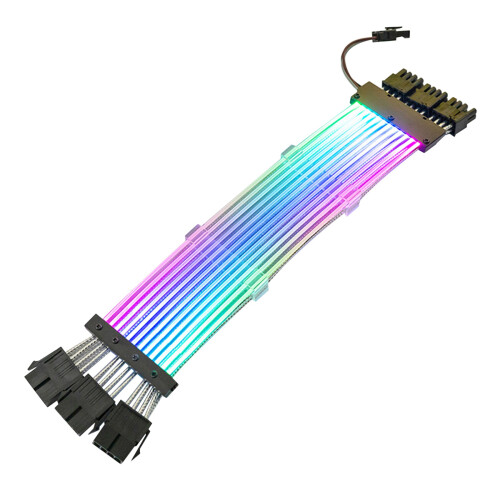 GPU Extension Cable 3X8Pin 5V ARGB Extension Cord RGB Cable SYNC AURA ...