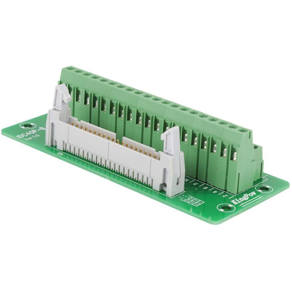 2X IDC40P 40Pin Connector Strip Breakout Board Terminal Block Plug PLC ...
