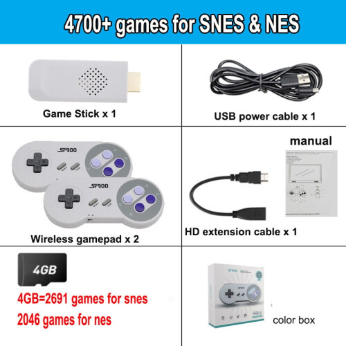 (4700 games with box) SF900 Classic Retro Video Game Console 4700 Games ...