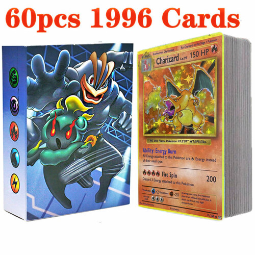 (1996 (60)cards) 60pcs Pokemon Cards English Version 55GX MEGA ...