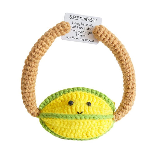 (Super Starfruit) Handmade Diy Crochet Emotional Support Gift, Cute ...