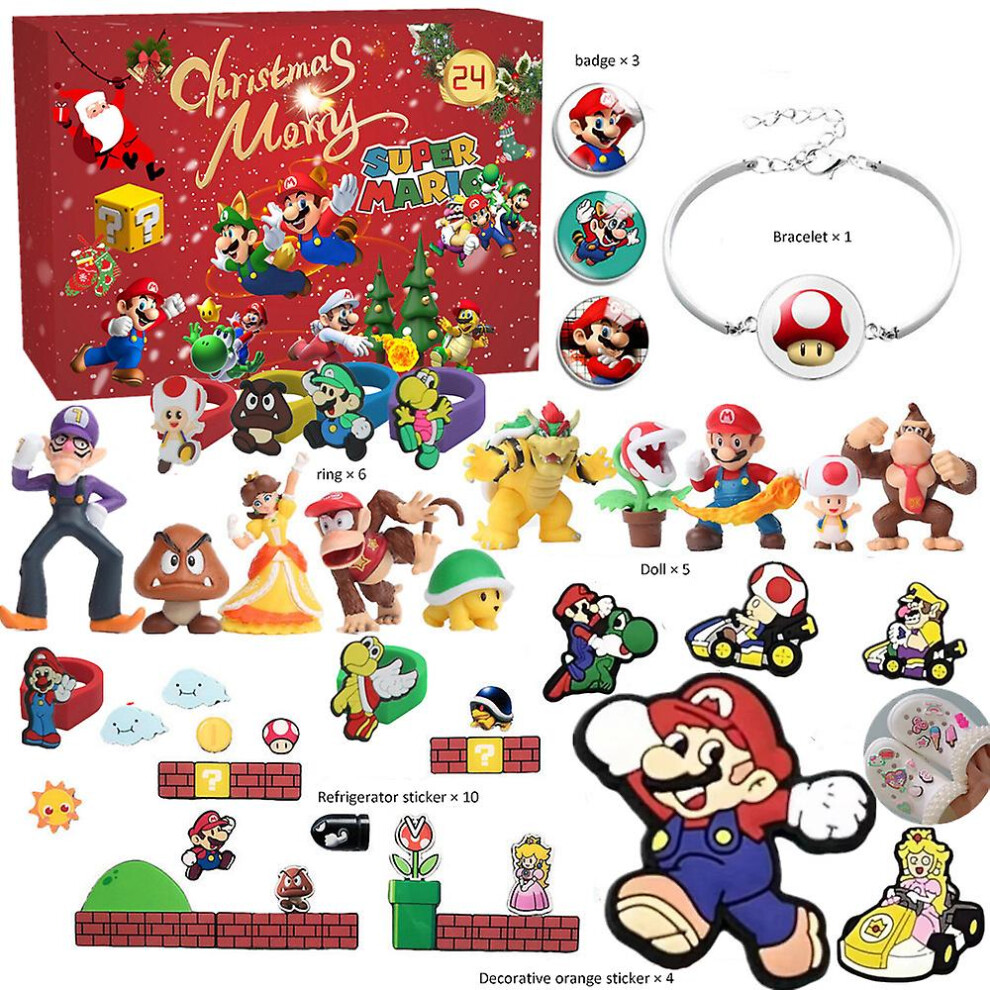 Super Mario Game Theme Cartoon Characters Kawaii 24 Days Advent ...