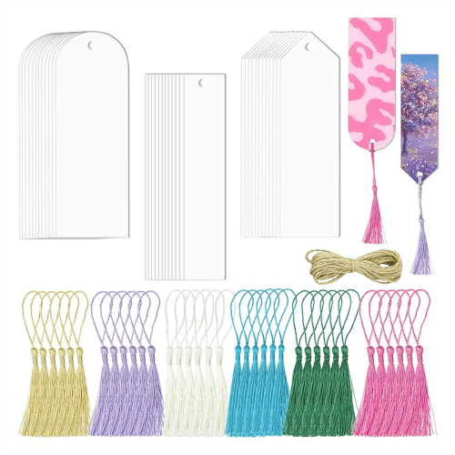 73Pcs Acrylic Bookmarks Blanks,Sublimation Acrylic Book Markers on OnBuy