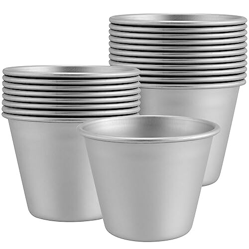 20 PCS Dariole Moulds, Mini Pudding Basins, Pudding Mould, Individual ...