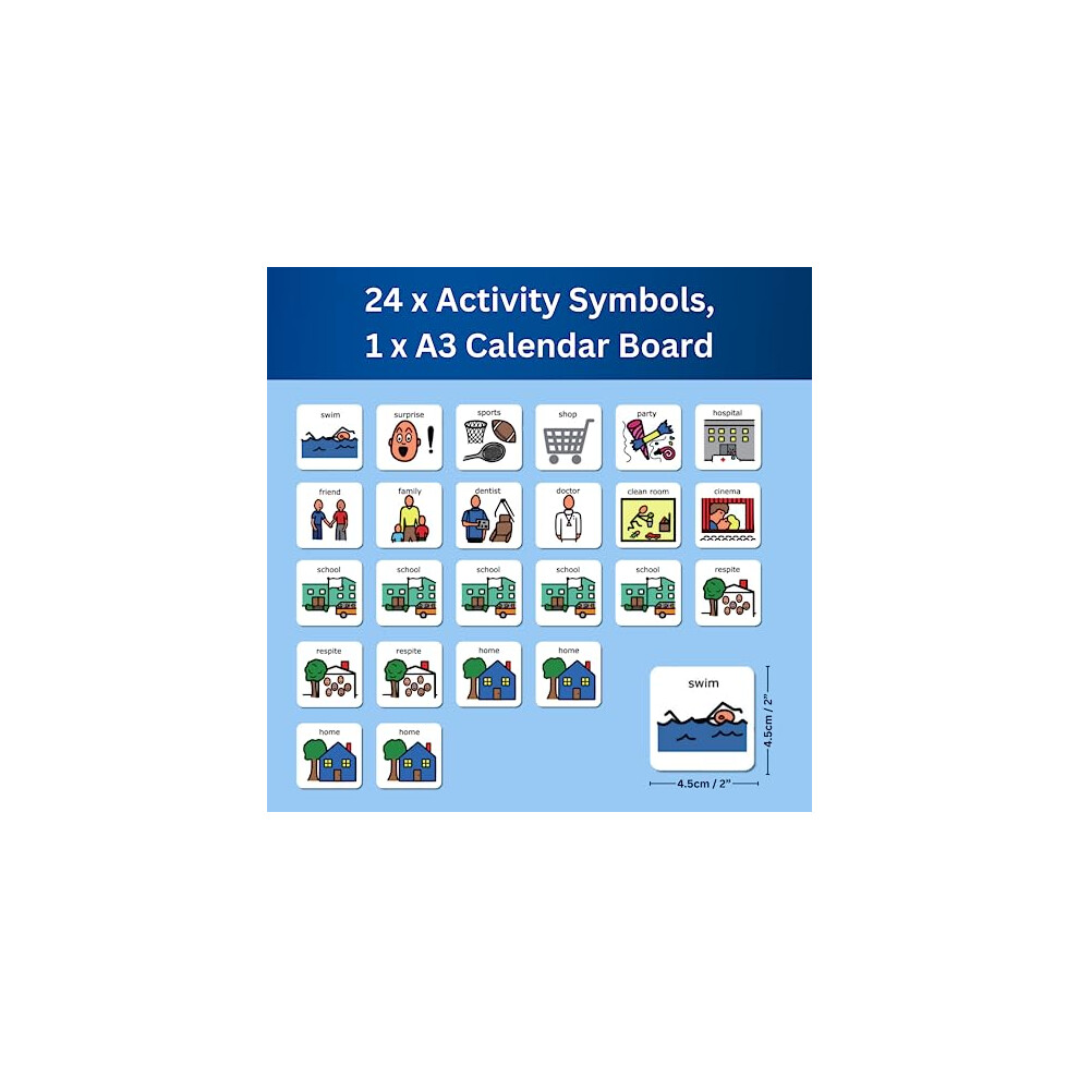 Weekly Autism Calendar / Wall Chart Planner | Large A3 Visual Schedule ...