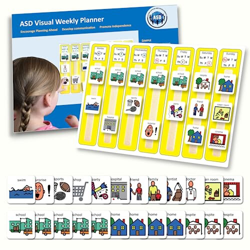 Weekly Autism Calendar / Wall Chart Planner | Large A3 Visual Schedule ...