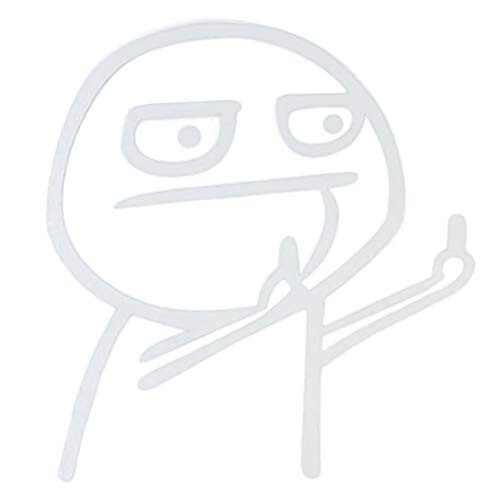 Middle Finger Car Sticker, Cute Cartoon Middle Finger Vinyl Car ...