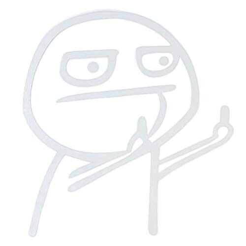 Middle Finger Car Sticker, Cute Cartoon Middle Finger Vinyl Car ...