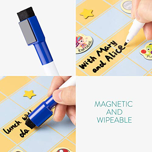 Kids Magnetic Weekly Planner - Timetable Board for Children with 7 Day ...