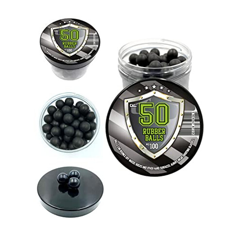 in .50 caliber 100 x Premium Quality 1.6 grams Hard Rubberballs ...