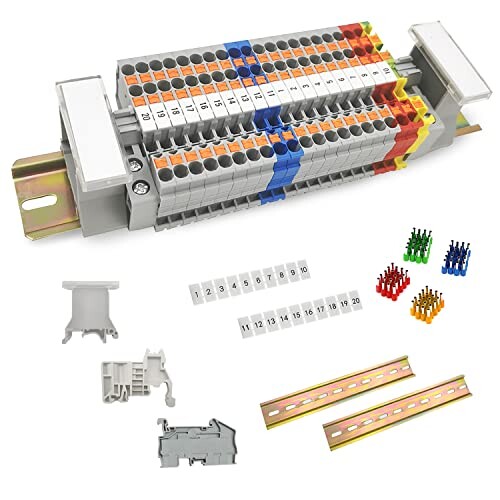 DIN Rail Connectors Block Terminal Kit PT2.5-TWIN Rail Terminals ...