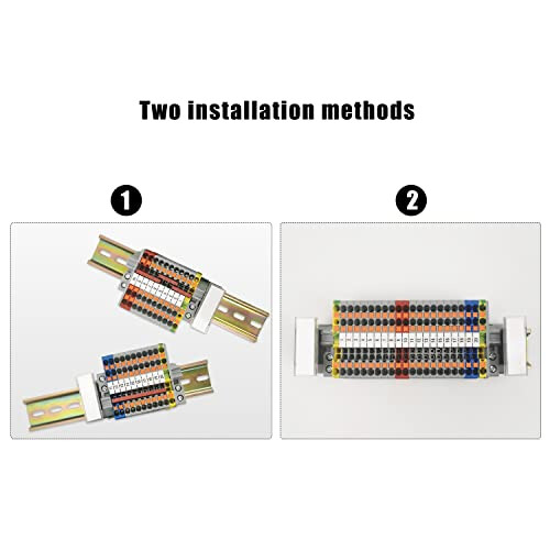 DIN Rail Connectors Block Terminal Kit PT2.5-TWIN Rail Terminals ...