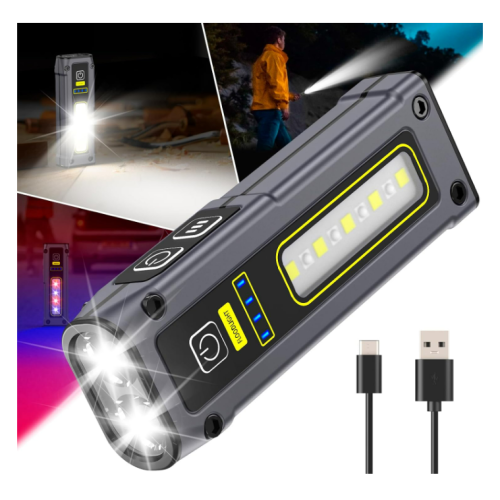 Chronus Rechargeable Torch, Small Led Torch Super Bright with COB ...