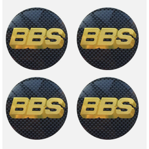 (60mm - BBS (Grid Black Gold)) 4pcs 50mm/56mm/65mm/70mm BBS Logo Car ...