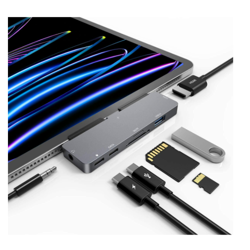 Chronus USB C Hub for iPad Pro 11"12.9",iPad Air 5, 7-in-1 USB C to 4K ...