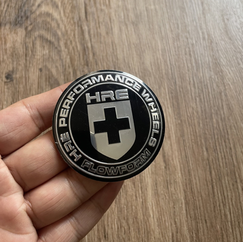 (60mm Black HRE) 4Pcs HRE wheel center hub caps cover decal stickers on ...