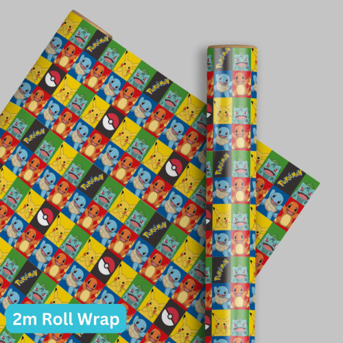 Pokemon Wrapping Paper 2m Roll Wrap on OnBuy