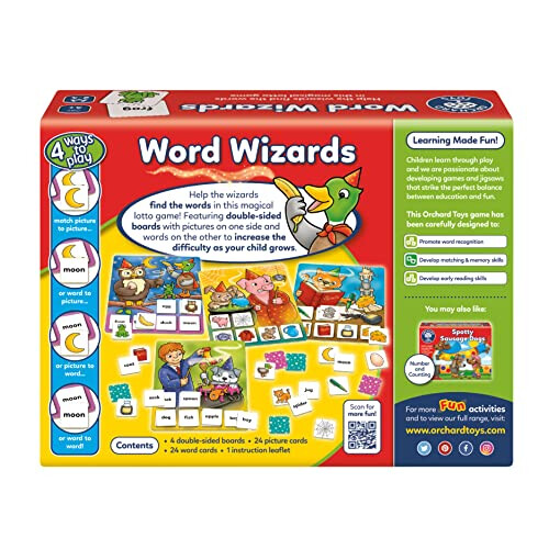 Orchard Toys Word Wizards, Educational Spelling and Word Game, Helps Teach Phonics and Word ...
