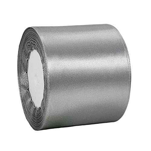 75mm Wide Silver Ribbon for Gift Wrapping,Wedding Car Ribbon 3 Inch ...