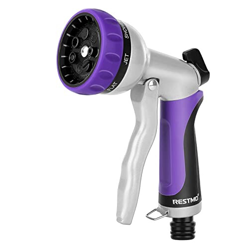 RESTMO Hose Pipe Spray Gun, Heavy Duty Garden Hose Spray Gun, High ...