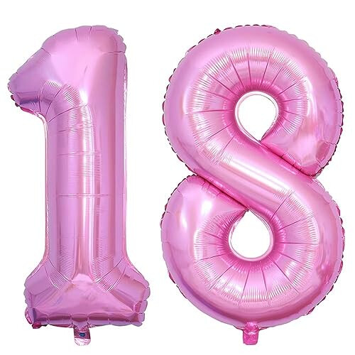 Vthoviwa Giant Balloon Number 18/81 Pink, Balloon 18/81. Birthday Party ...