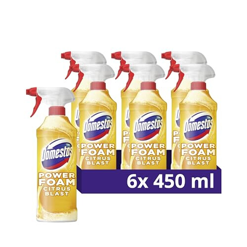 Domestos Power Foam Citrus Blast Upside Down Spray bleach-free toilet ...