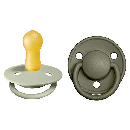 BIBS De Lux Soother 2-Pack, BPA Free Dummy Pacifier, Round Nipple ...