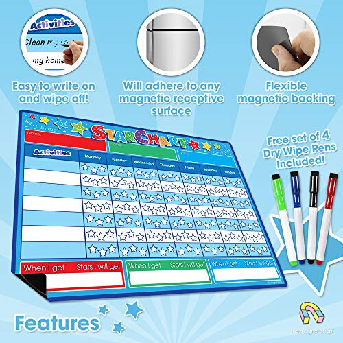 TMS Reward Chart for Children | Magnetic Star Chart for Recognising and ...