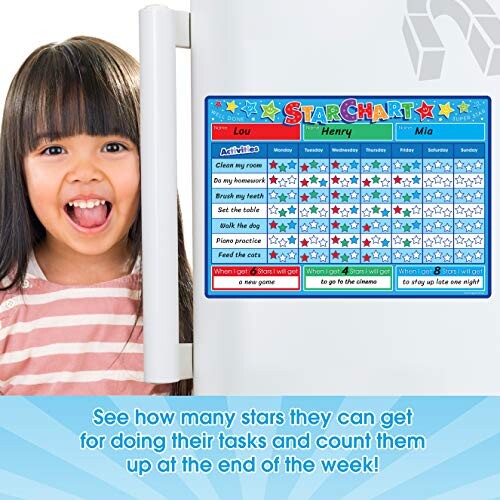 TMS Reward Chart for Children | Magnetic Star Chart for Recognising and ...