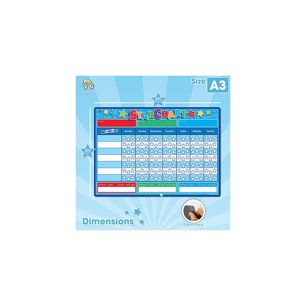 TMS Reward Chart for Children | Magnetic Star Chart for Recognising and ...