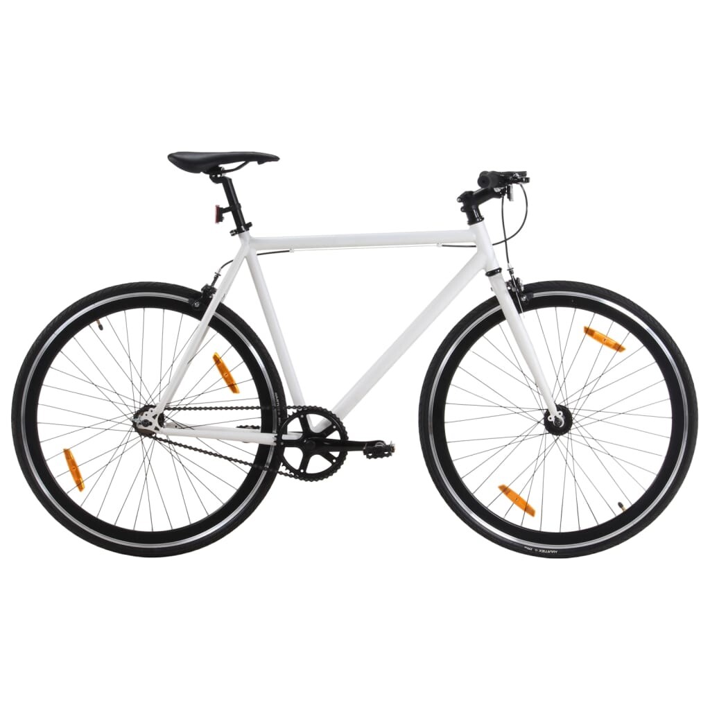 vidaXL Fixed Gear Bike Single Speed Bicycle Fixie Bike White and Black 700c on OnBuy