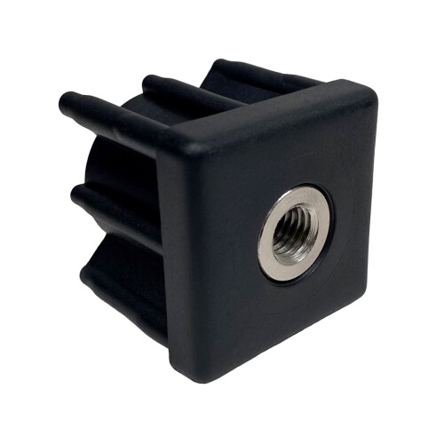 Pieds de nivellement en inox M16x100, base 80 mm, tampon anti-vibration, trou de fixation et ...