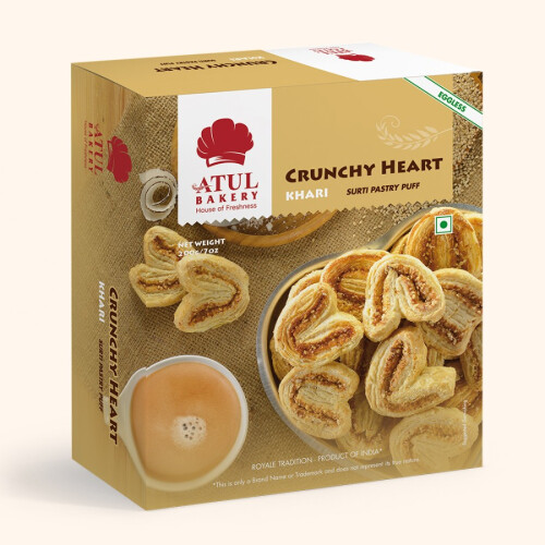 Atul Bakery Heart Khari Biscuits (200G)Pastry Puff on OnBuy